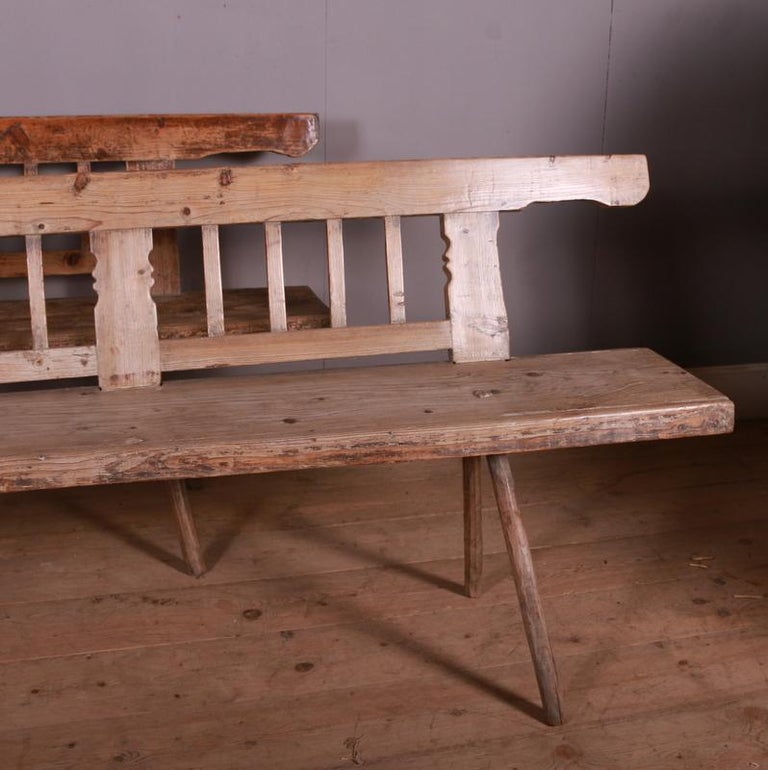 Pair of Austrian Pine Benches For Sale at 1stDibs