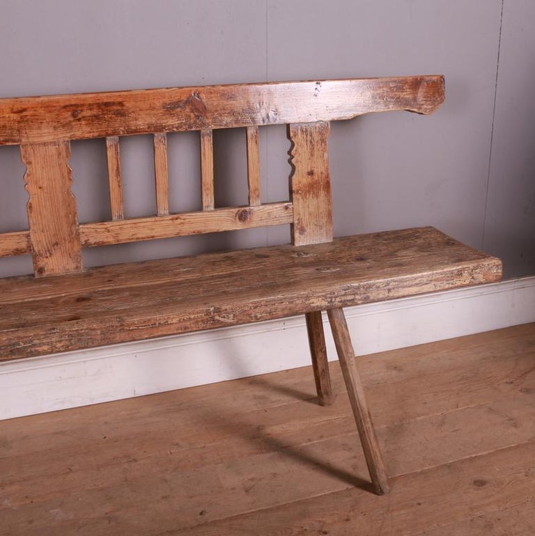 Pair of Austrian Pine Benches For Sale at 1stDibs