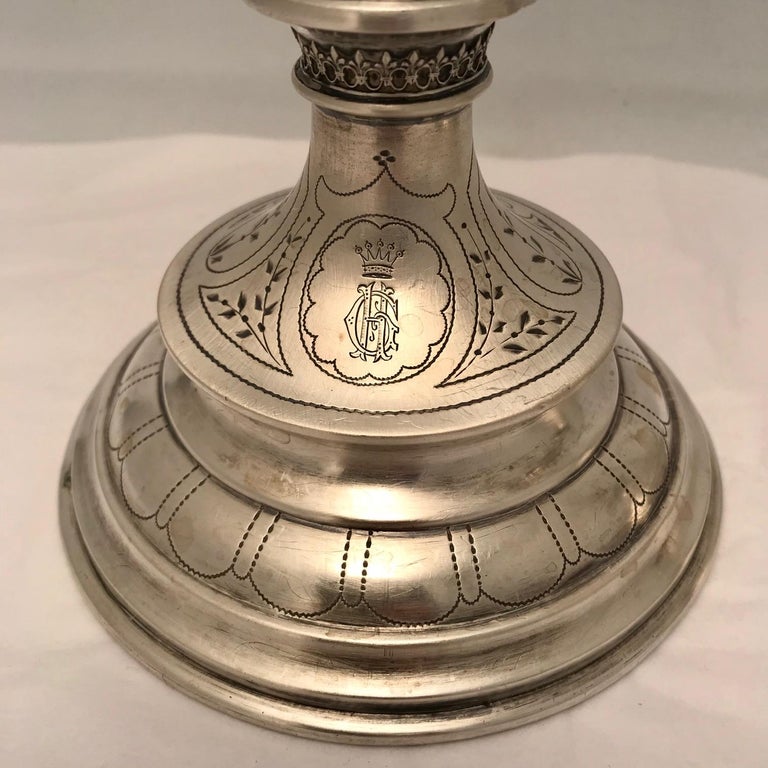 Pair of Austro-Hungarian Silver Sabbath Candlesticks at 1stDibs