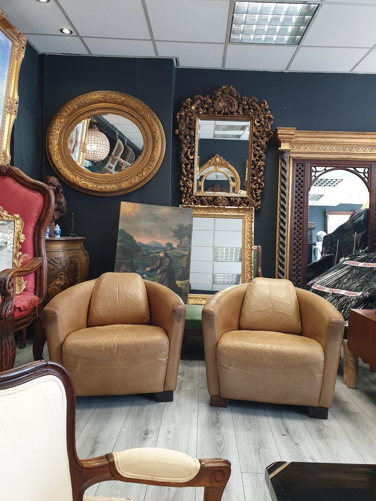 Pair of Aviator Timothy Oulton Style Armchairs For Sale at 1stDibs