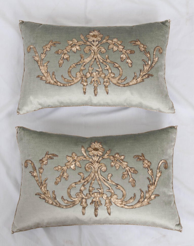 Pair of B. Viz Design Antique Textile Pillow at 1stDibs