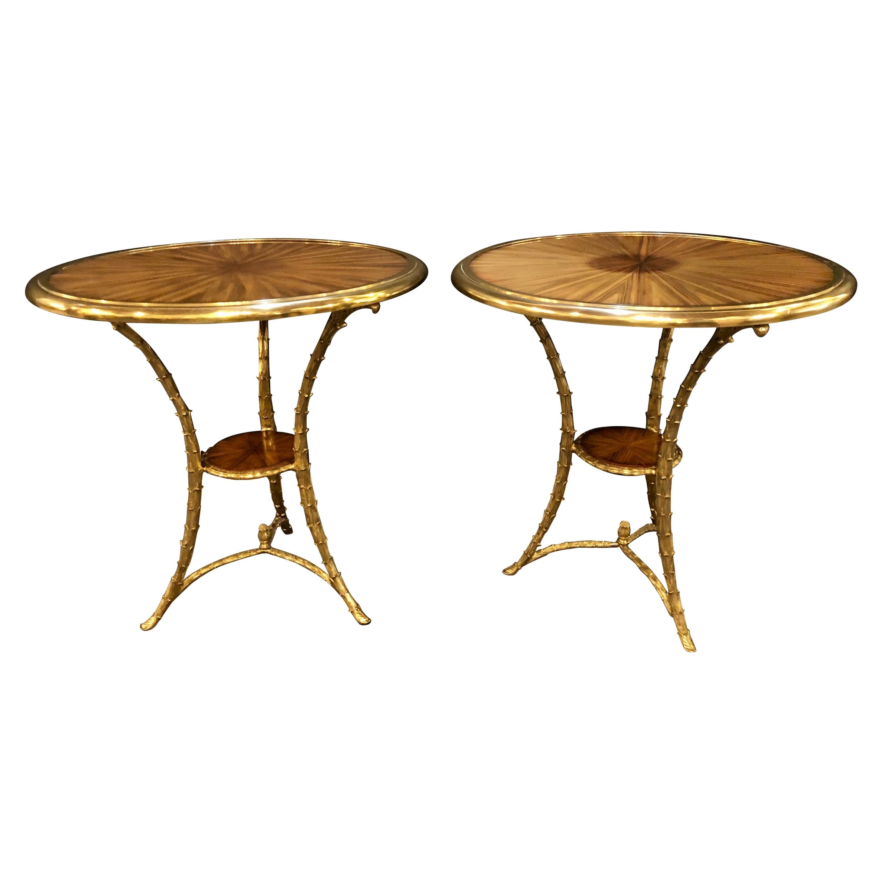 Pair of handmade gueridons at 1stDibs