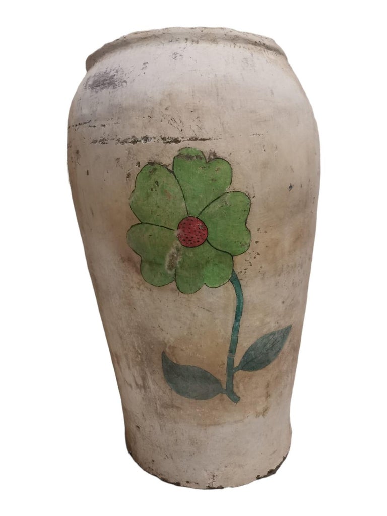 Pair of Baked Clay Jars, 20th Century For Sale at 1stDibs