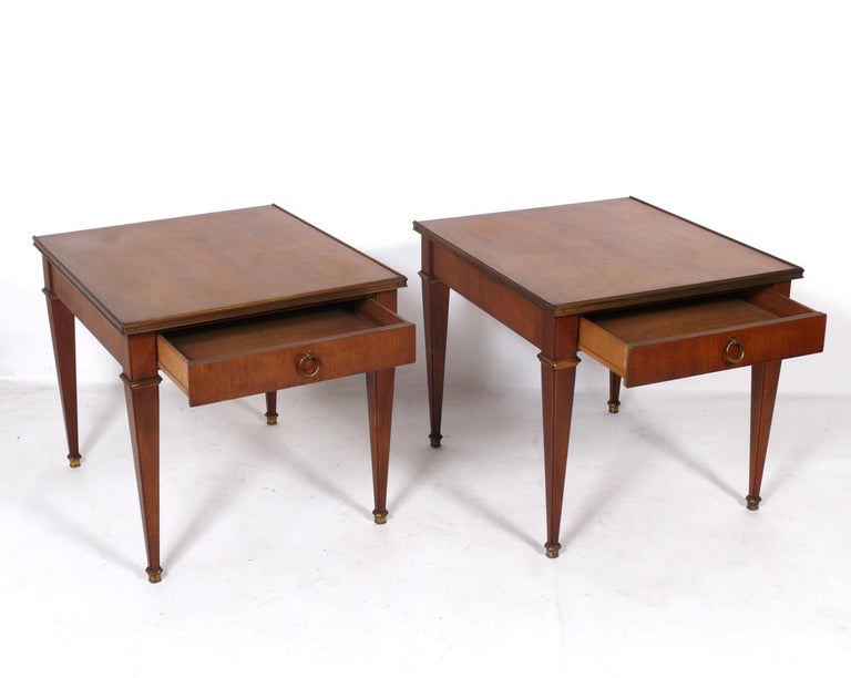 Pair of Baker Neoclassical End Tables or Night Stands For Sale at 1stDibs