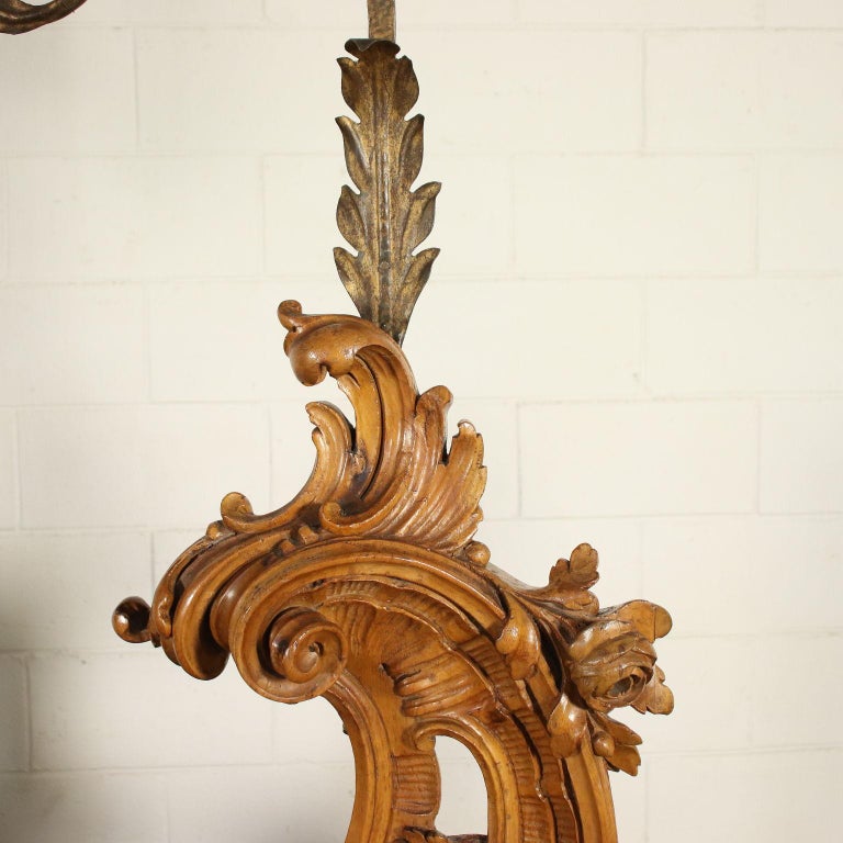 Pair of Balusters Barocchetto Swiss Pine Wrought Iron, Italy, 1750 For ...