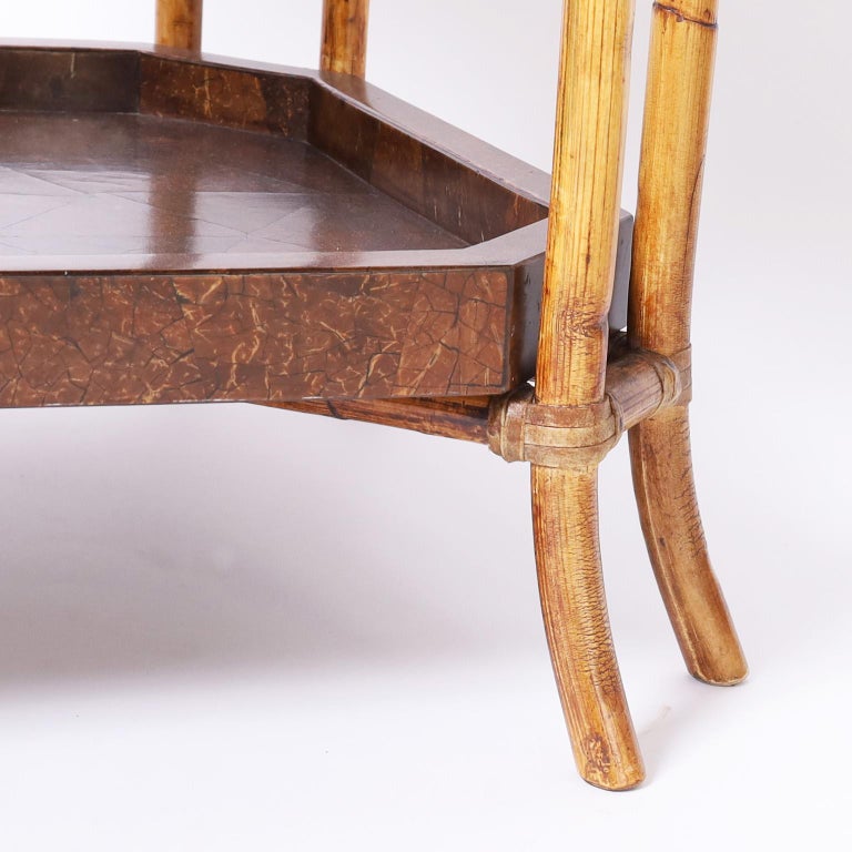 Pair of Bamboo and Coconut Stands or Tables For Sale at 1stDibs