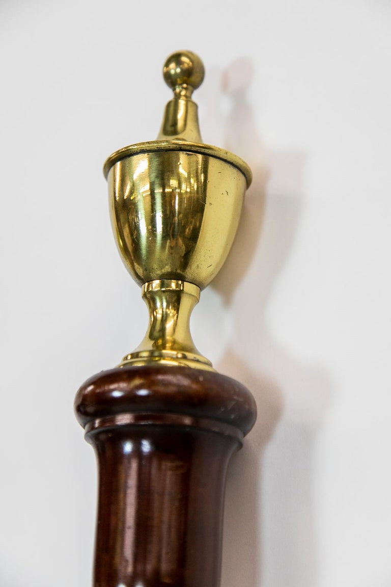 Pair of Barley Twist Mahogany Columns For Sale at 1stDibs