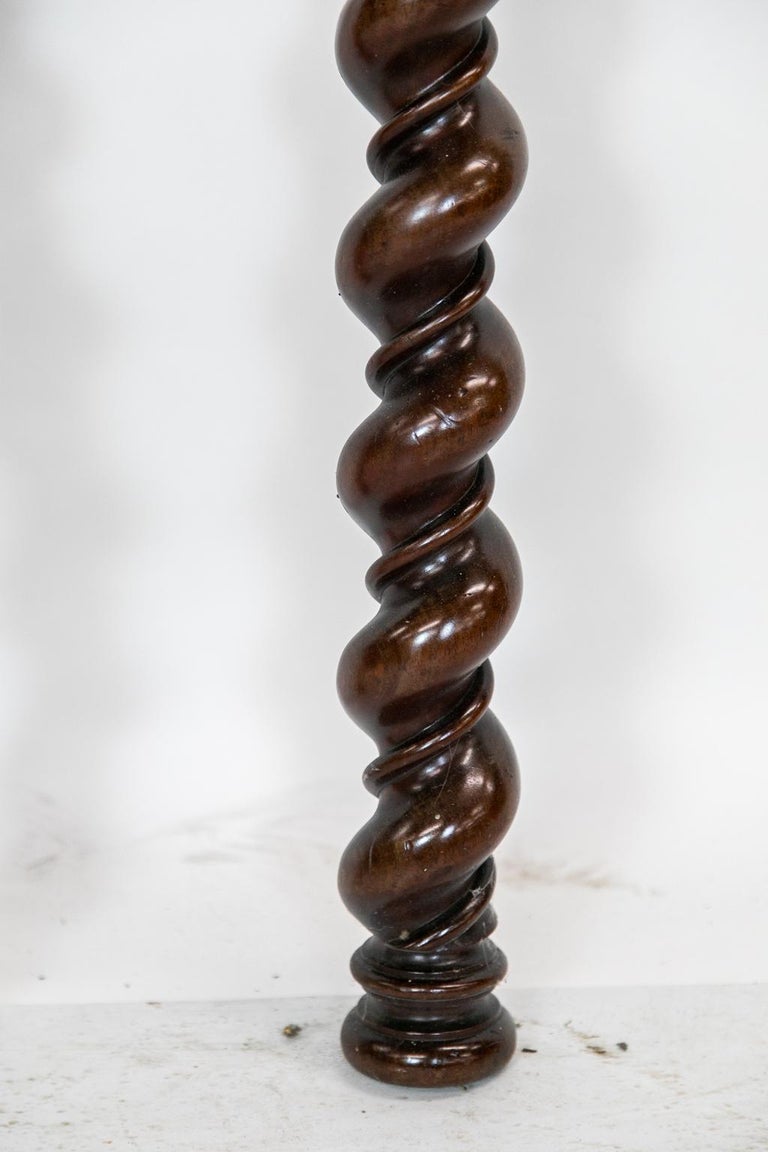Pair of Barley Twist Mahogany Columns For Sale at 1stDibs