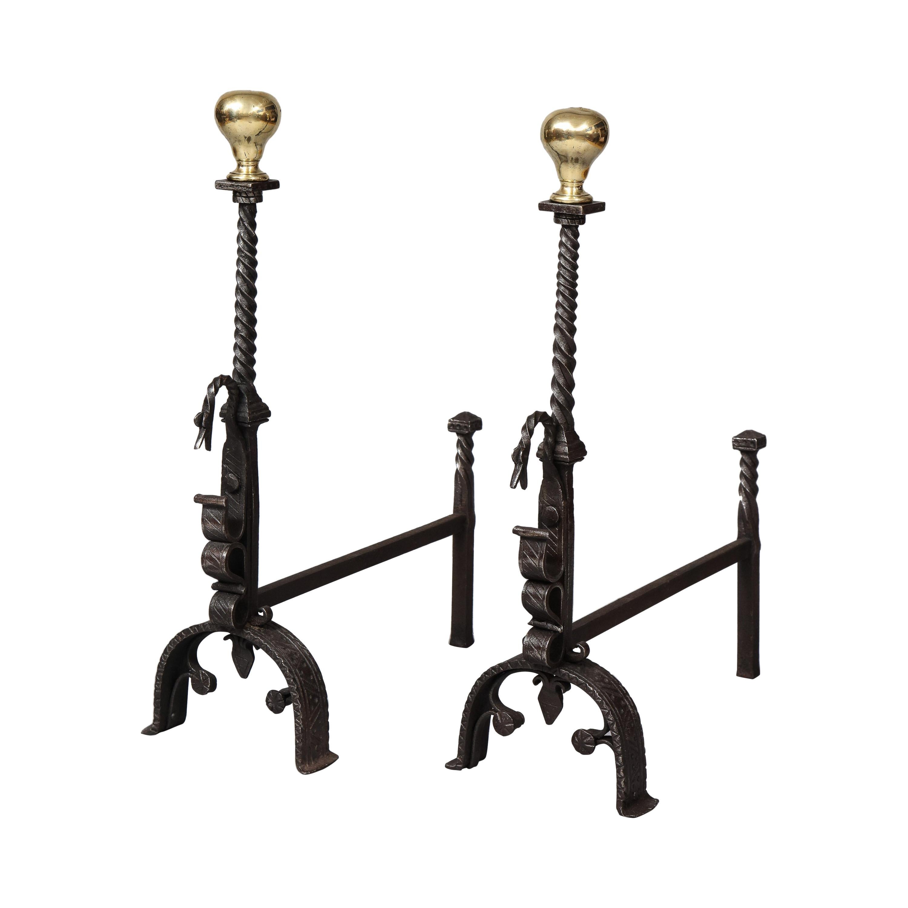 Pair of Whippet Greyhound Andirons at 1stDibs