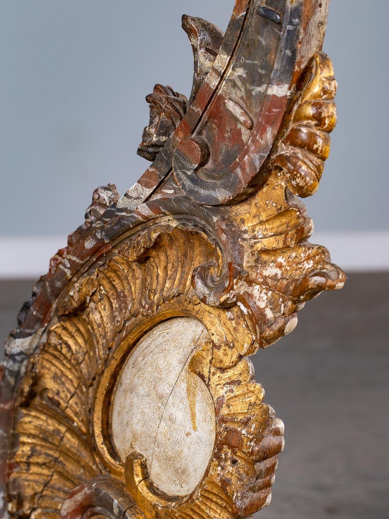 Pair of Baroque Period Italian Hand-Painted Architectural Fragments ...