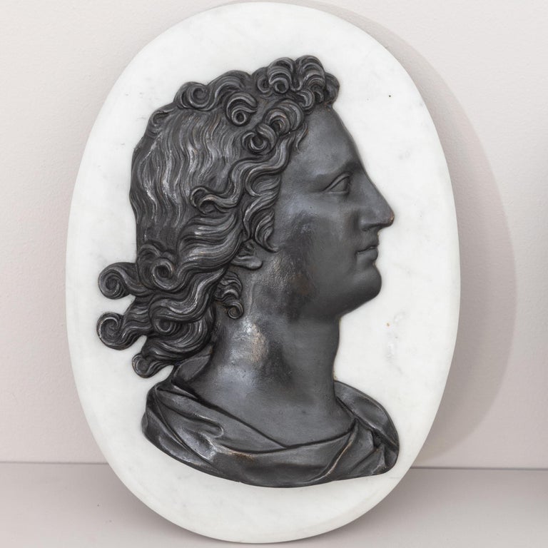 Pair of Bas-Reliefs on Marble Plaques, 19th-20th Century For Sale at ...