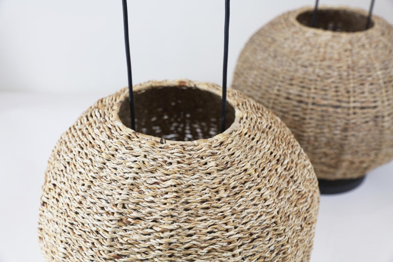 Pair of Basket Lanterns at 1stDibs