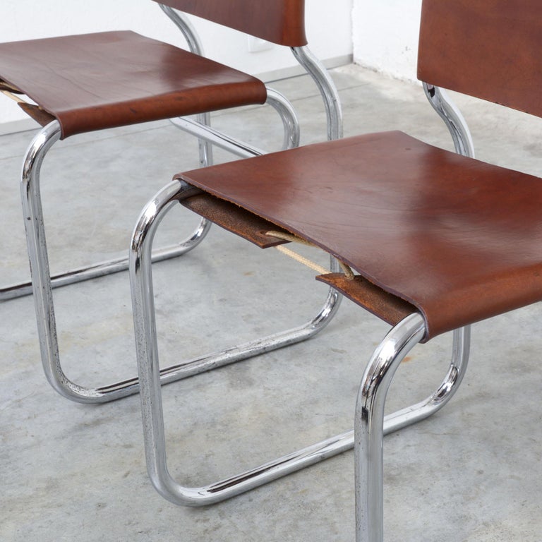 Pair of Bauhaus Inspired Tubular Chairs at 1stDibs