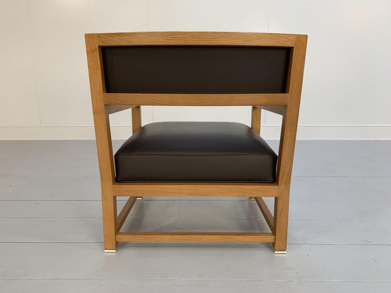 Pair of B&B Italia “Maxalto” Armchairs in “Pelle” Leather and Wood For ...