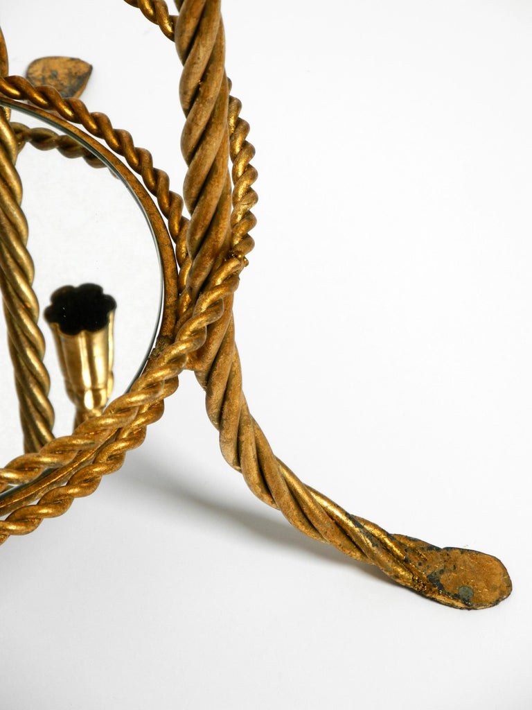 Pair of Beautiful Mid Century Italian Regency Gilt Iron Side Tables ...