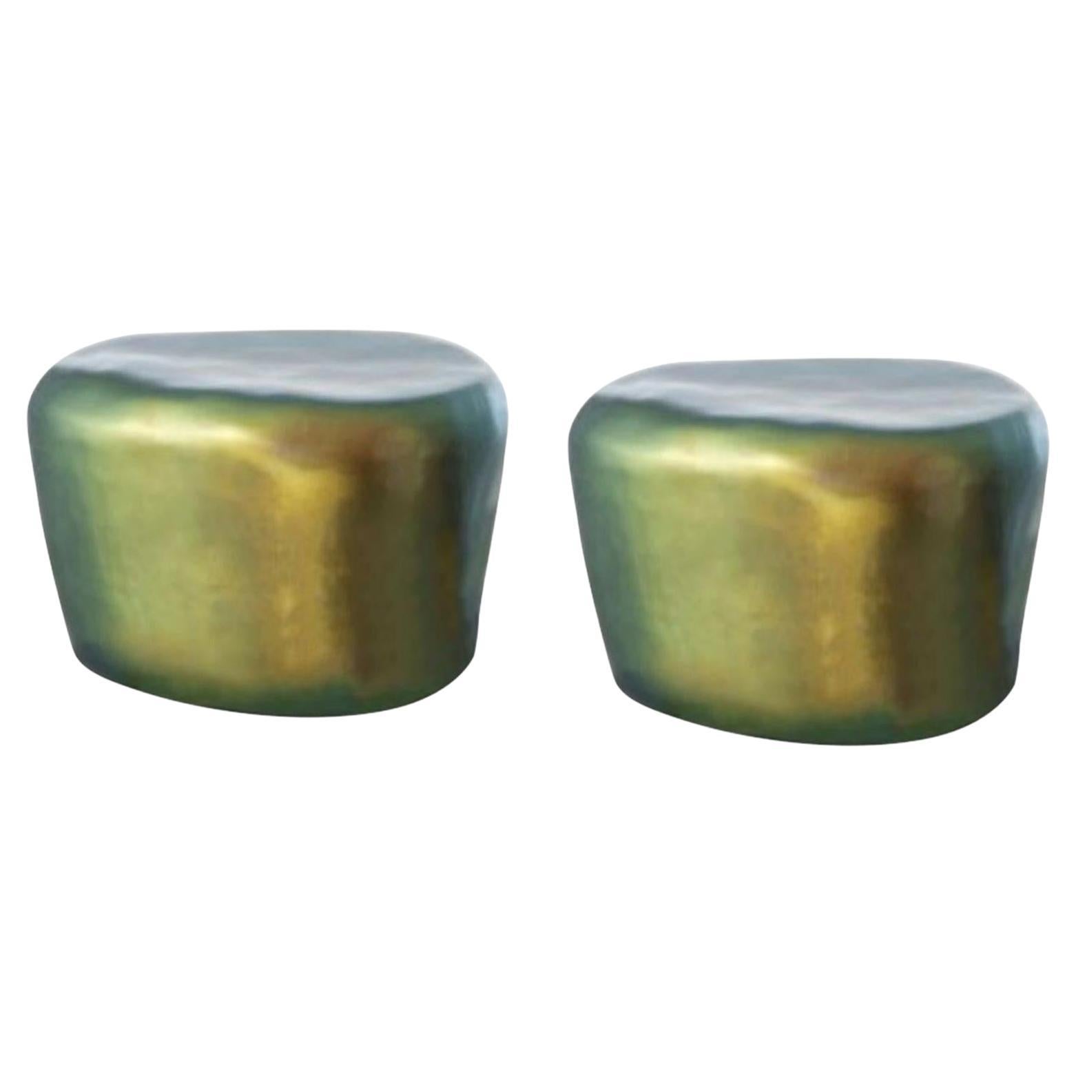 ASANA Ground Chair, Neutral Cotton, Copper Frame and Wooden Base by ...