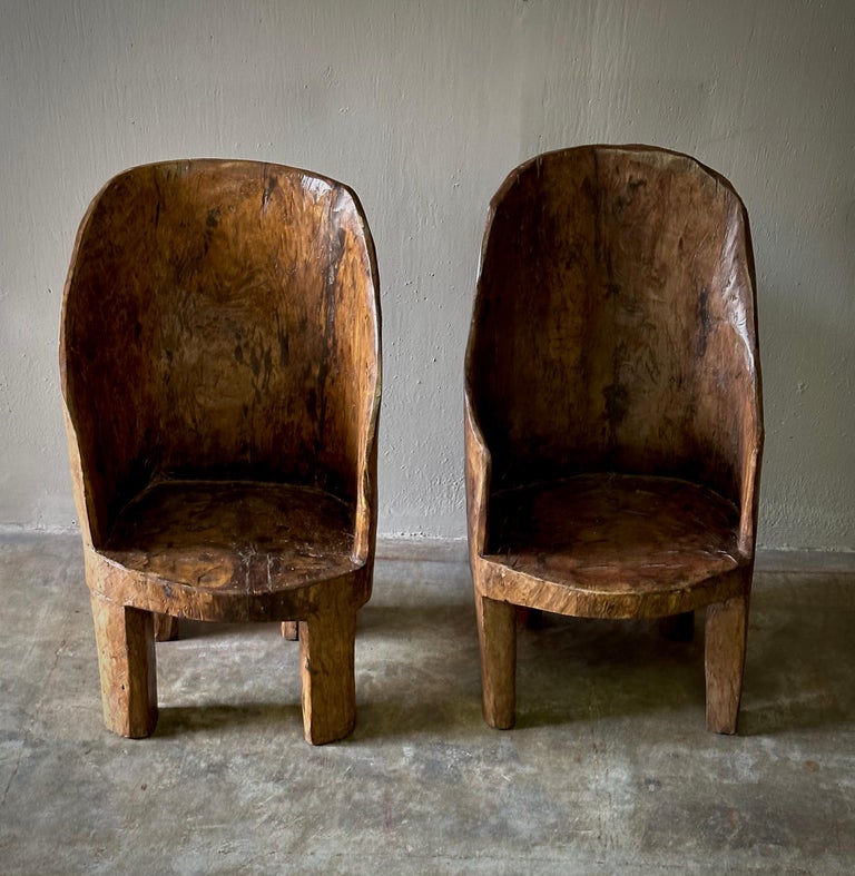 Pair of Belgian Wood Working Chairs For Sale at 1stDibs