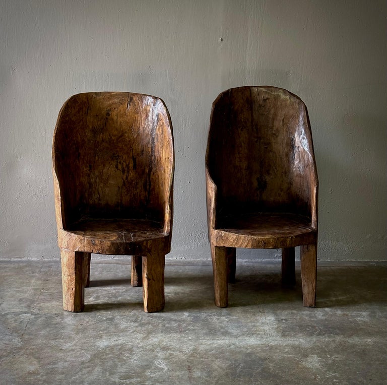 Pair of Belgian Wood Working Chairs For Sale at 1stDibs
