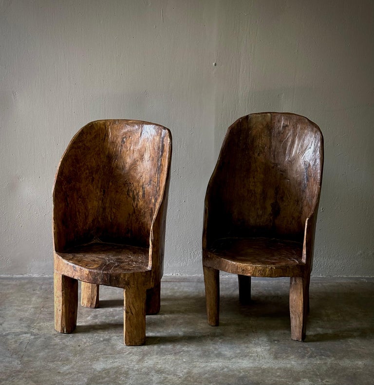 Pair of Belgian Wood Working Chairs For Sale at 1stDibs