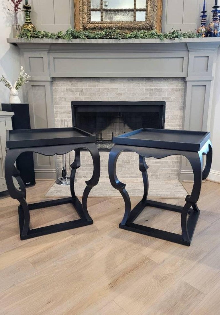 Pair of Bellini by Noir Sculptural Side Tables at 1stDibs