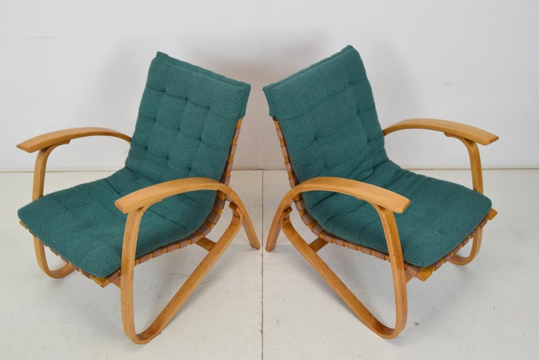 Pair of Bent Beechwood Armchairs,Design Jan Vaněk,1930's. For Sale at ...