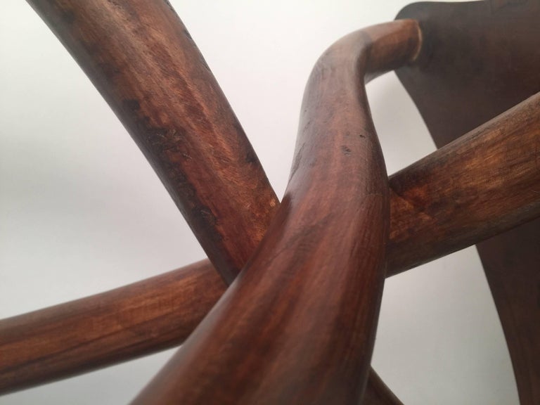 Pair of Bent Wood Walnut Tables For Sale at 1stdibs