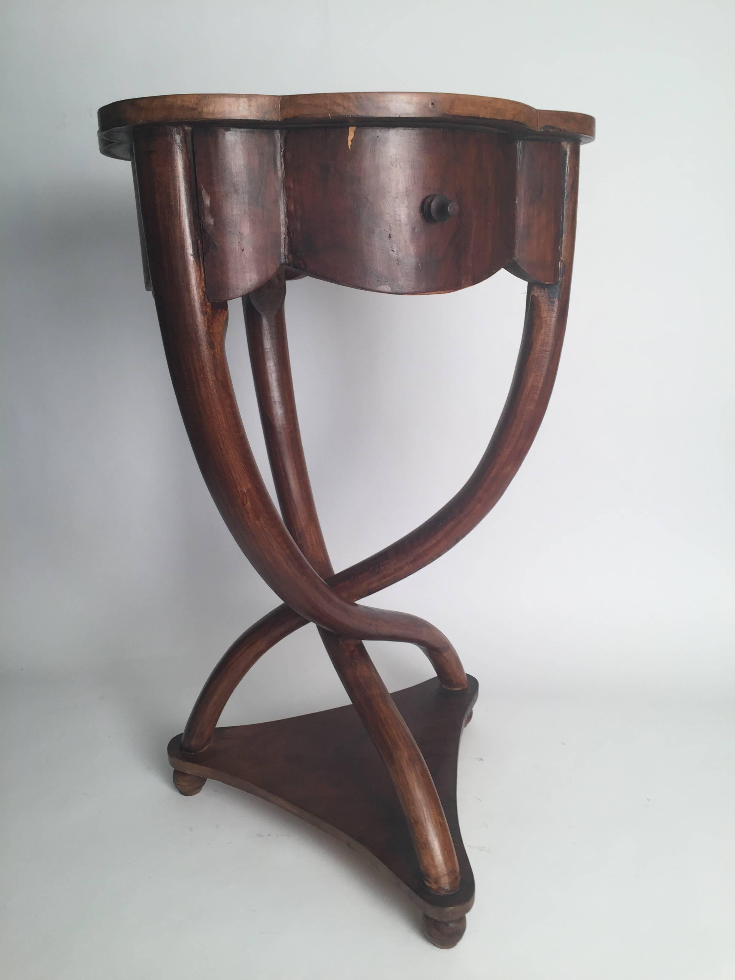 Pair of Bent Wood Walnut Tables For Sale at 1stDibs
