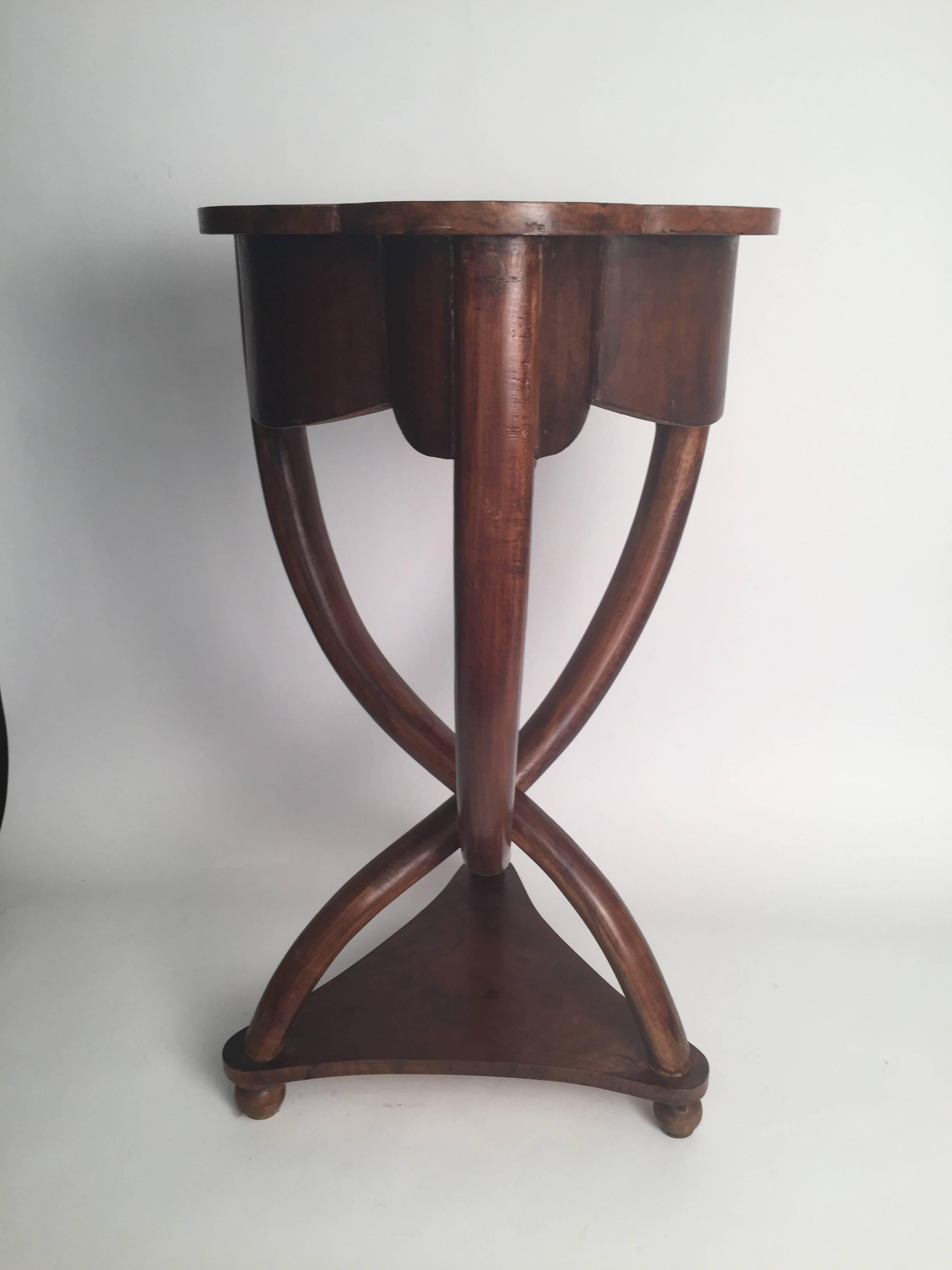 Pair of Bent Wood Walnut Tables For Sale at 1stDibs