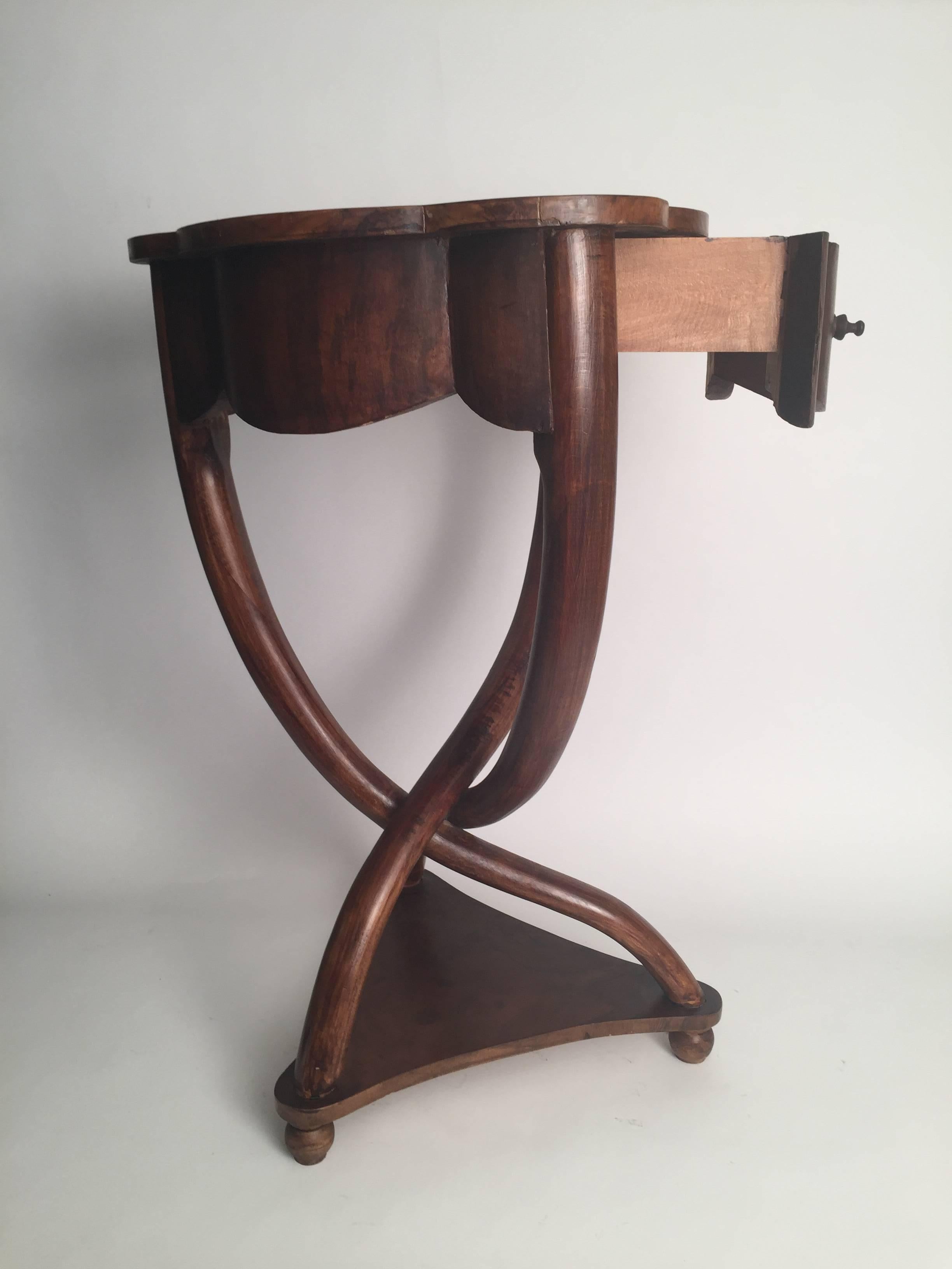 Pair of Bent Wood Walnut Tables For Sale at 1stDibs