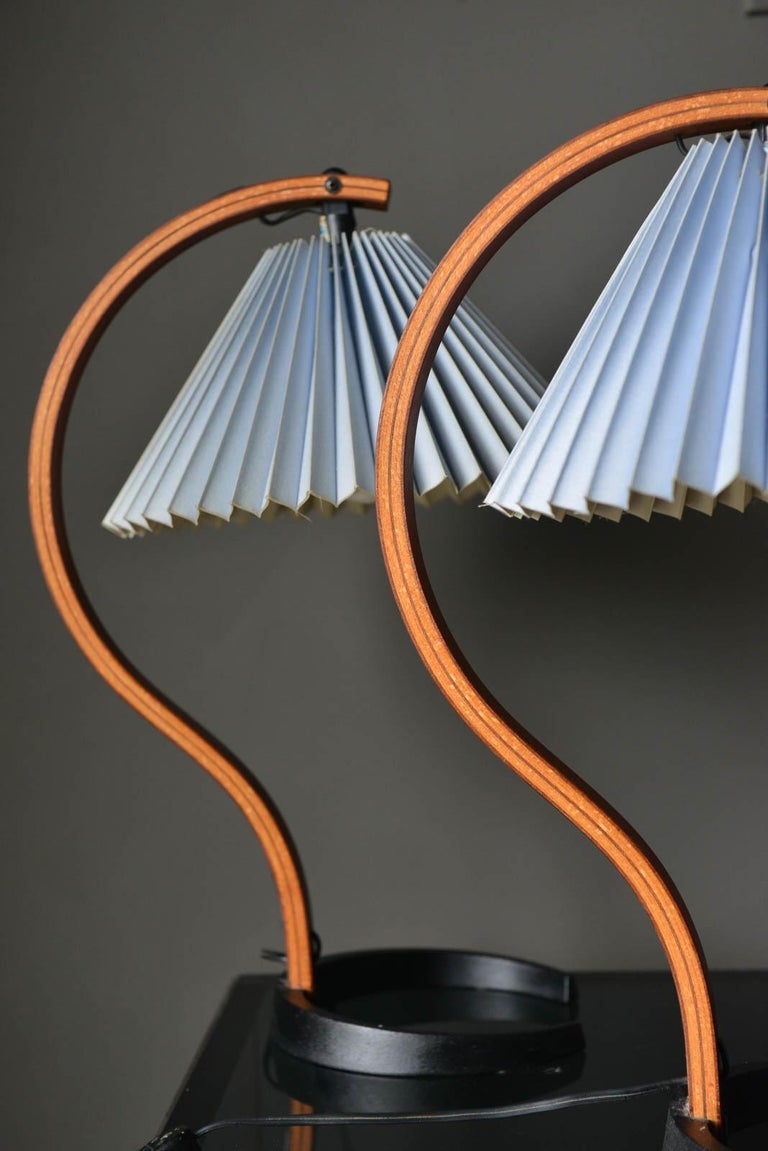 Pair of Bentwood Table Lamps by Caprani of Denmark, ca 1970 at 1stDibs