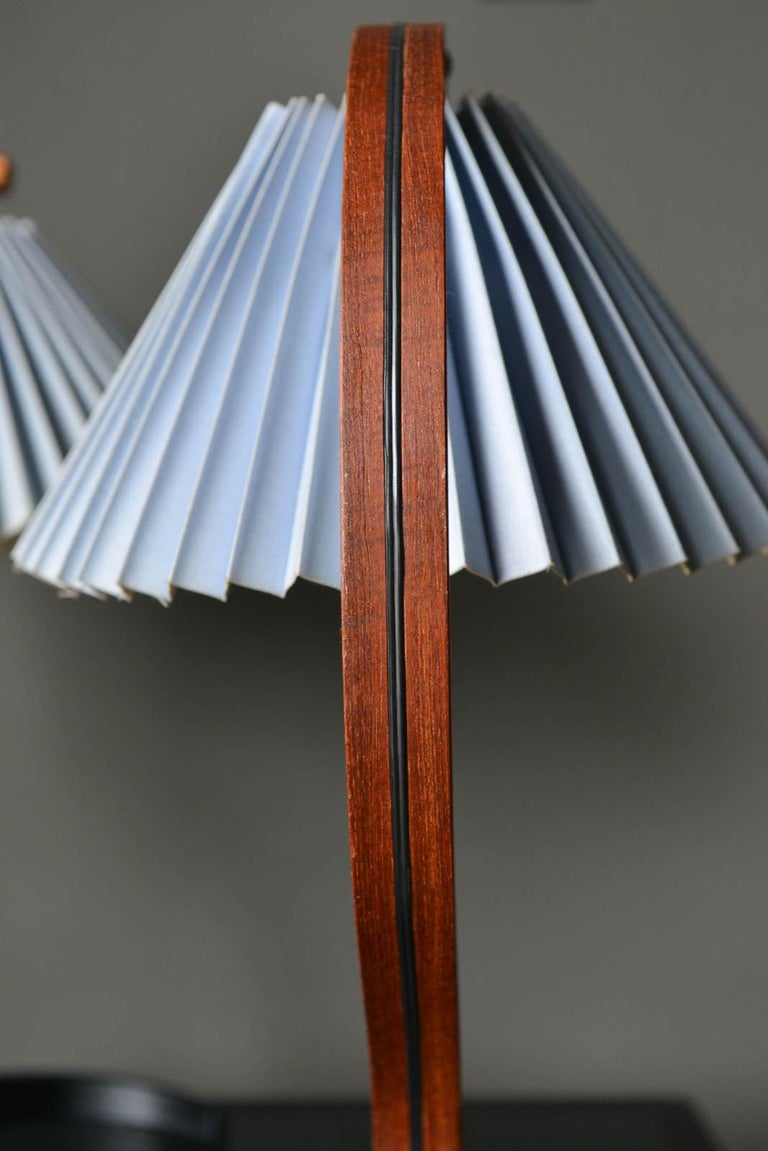 Pair of Bentwood Table Lamps by Caprani of Denmark, ca 1970 at 1stDibs