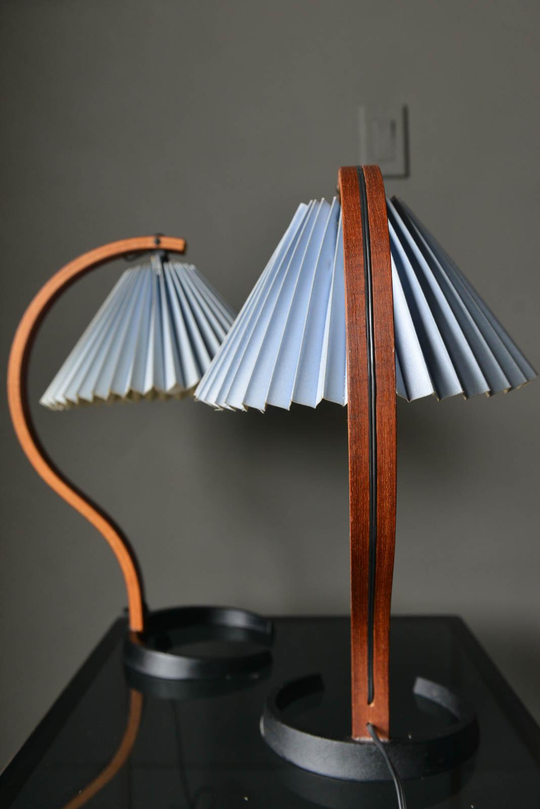Pair of Bentwood Table Lamps by Caprani of Denmark, ca 1970 at 1stDibs