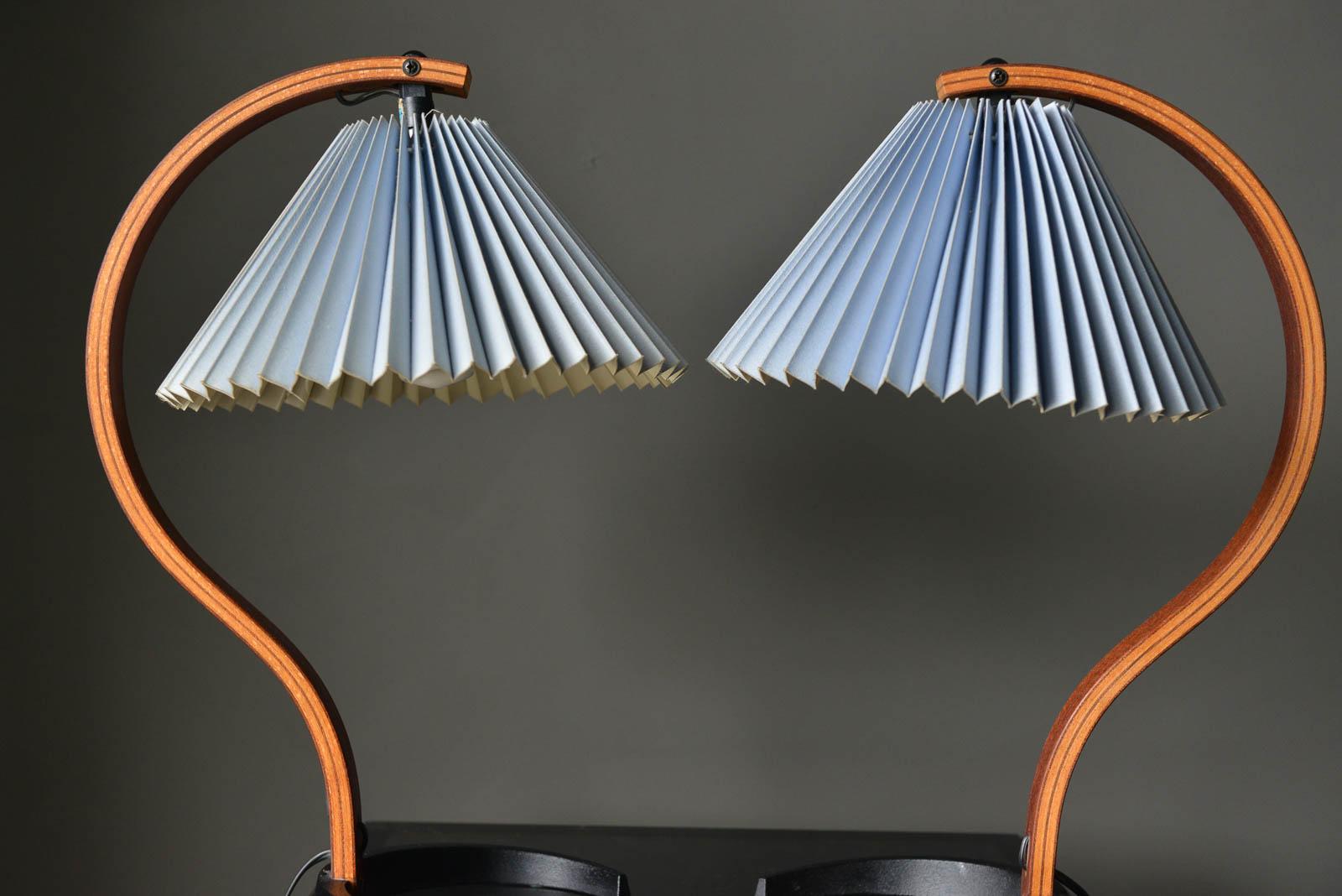 Pair of Bentwood Table Lamps by Caprani of Denmark, ca 1970 at 1stDibs