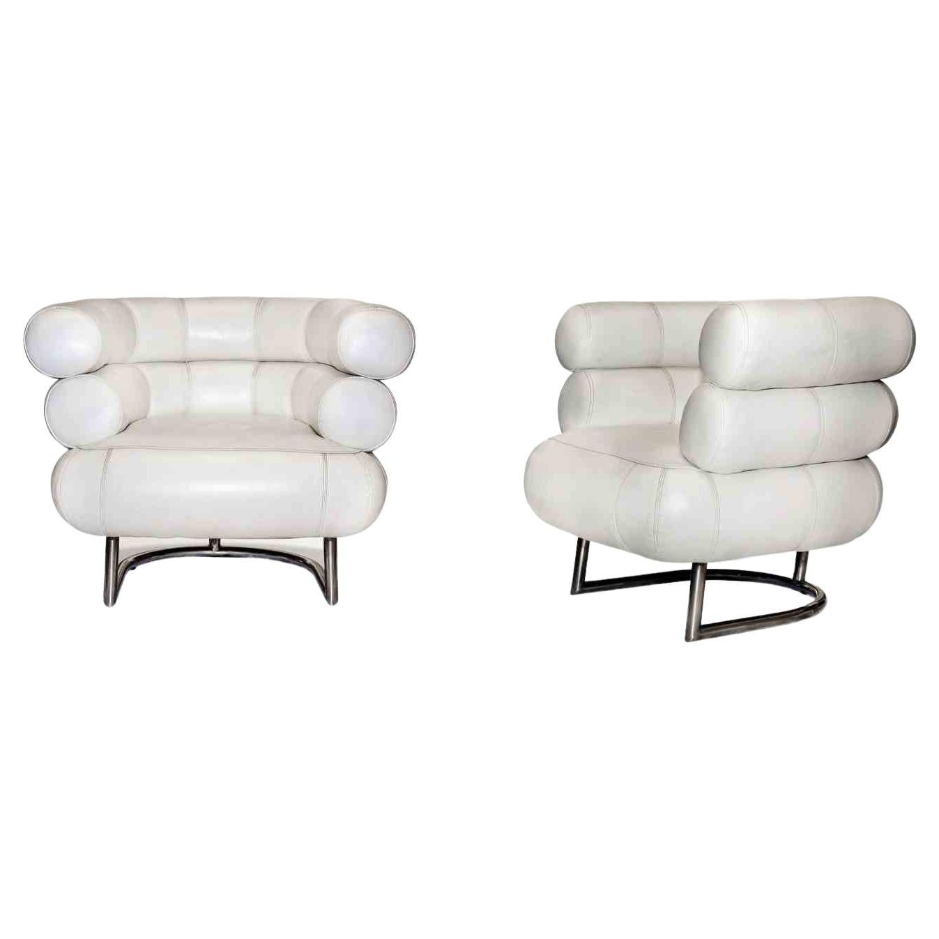 Pair of Armchairs, Model "Bibendum" by Eileen Gray, circa 1926 For Sale ...