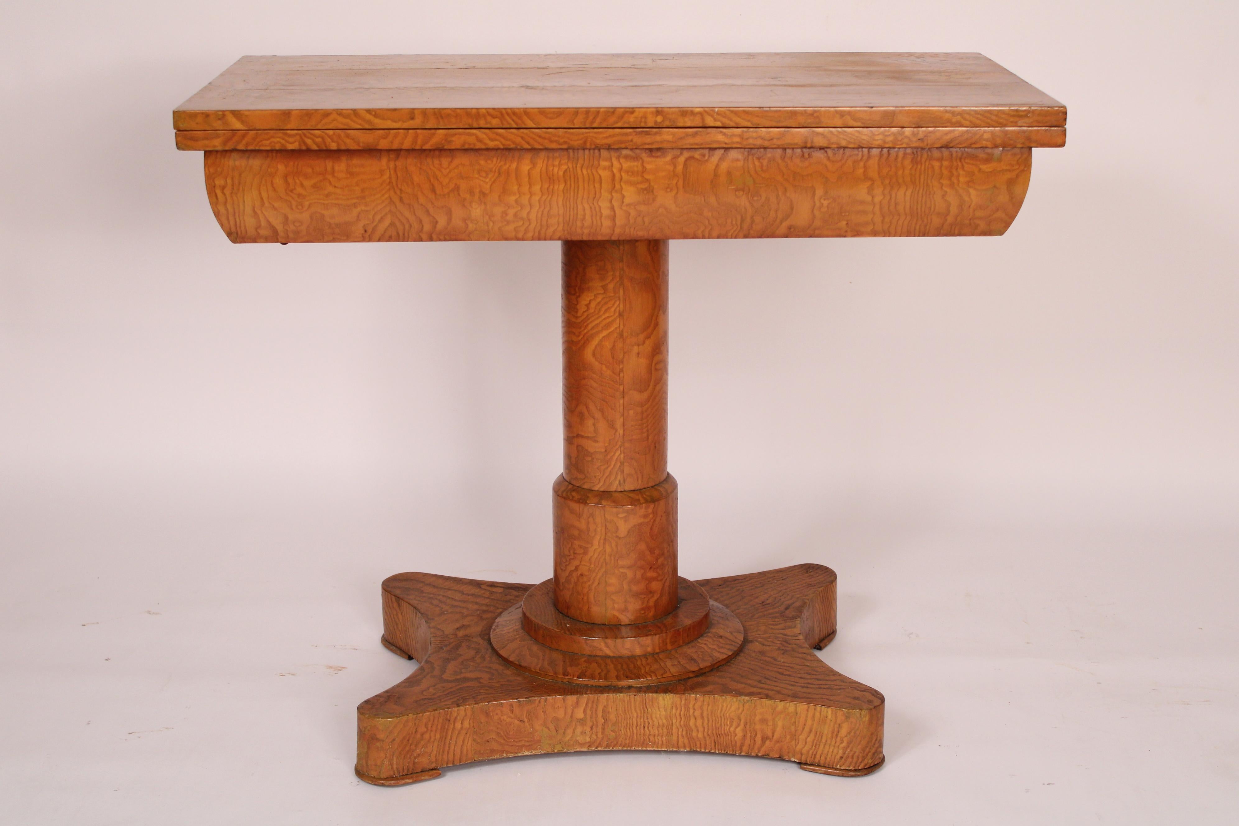 Pair of Biedermeier Ash Console Game tables For Sale at 1stDibs