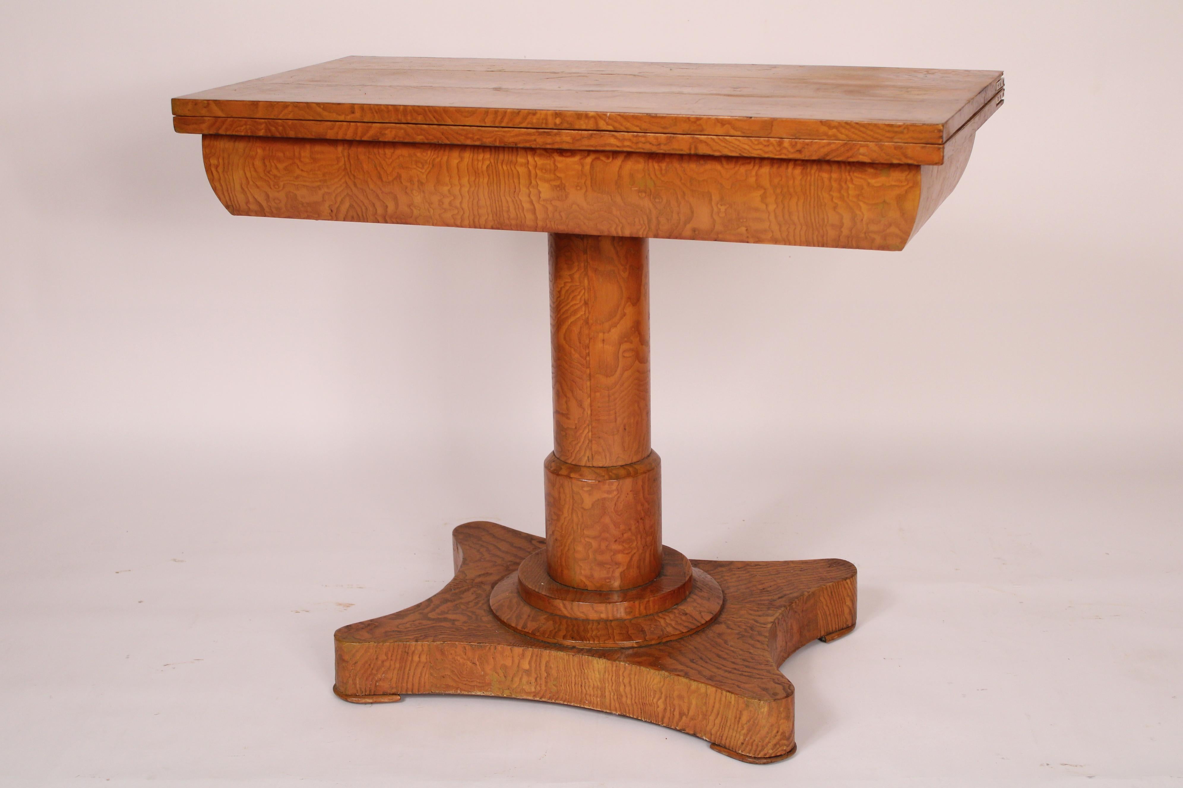 Pair of Biedermeier Ash Console Game tables For Sale at 1stDibs