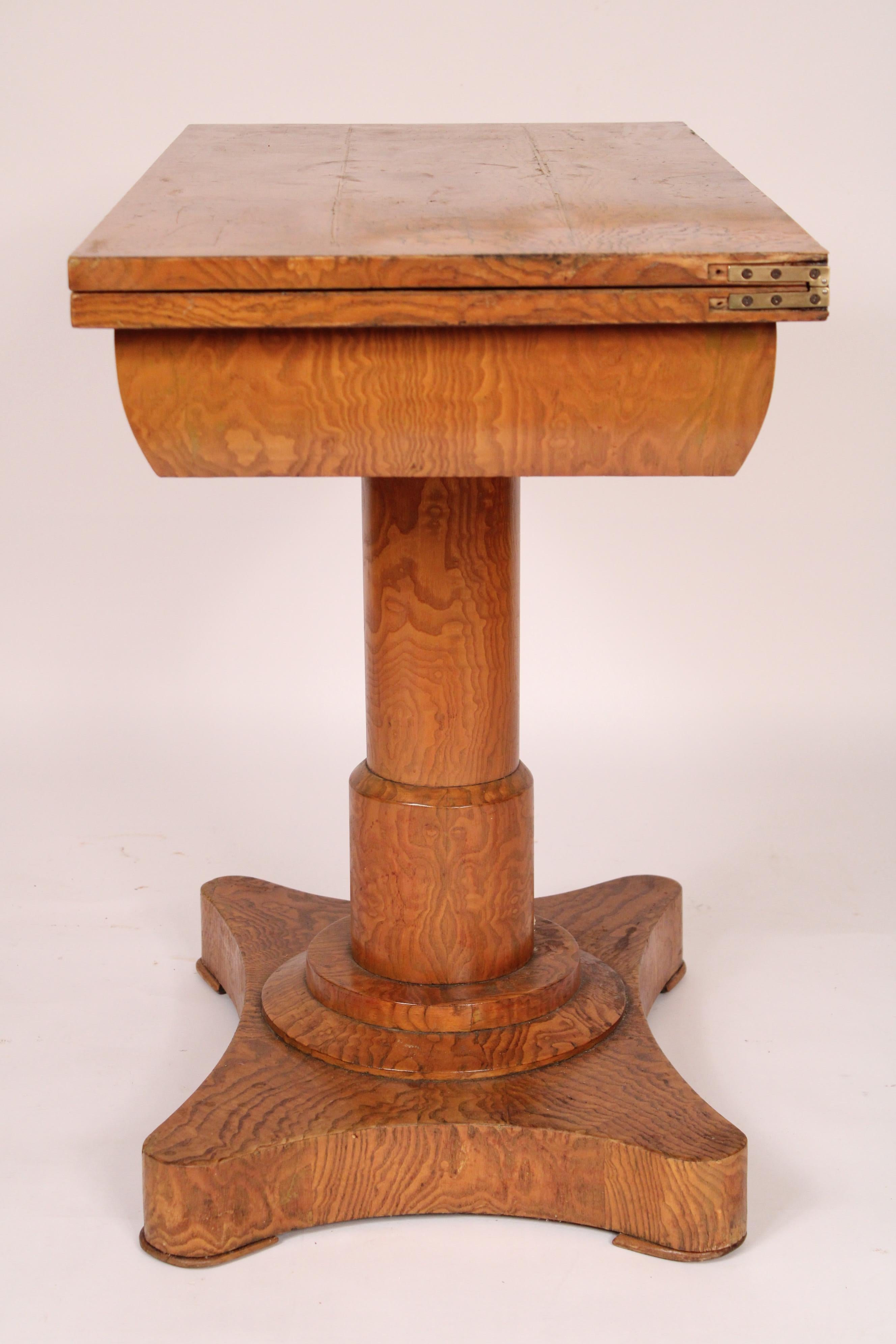 Pair of Biedermeier Ash Console Game tables For Sale at 1stDibs