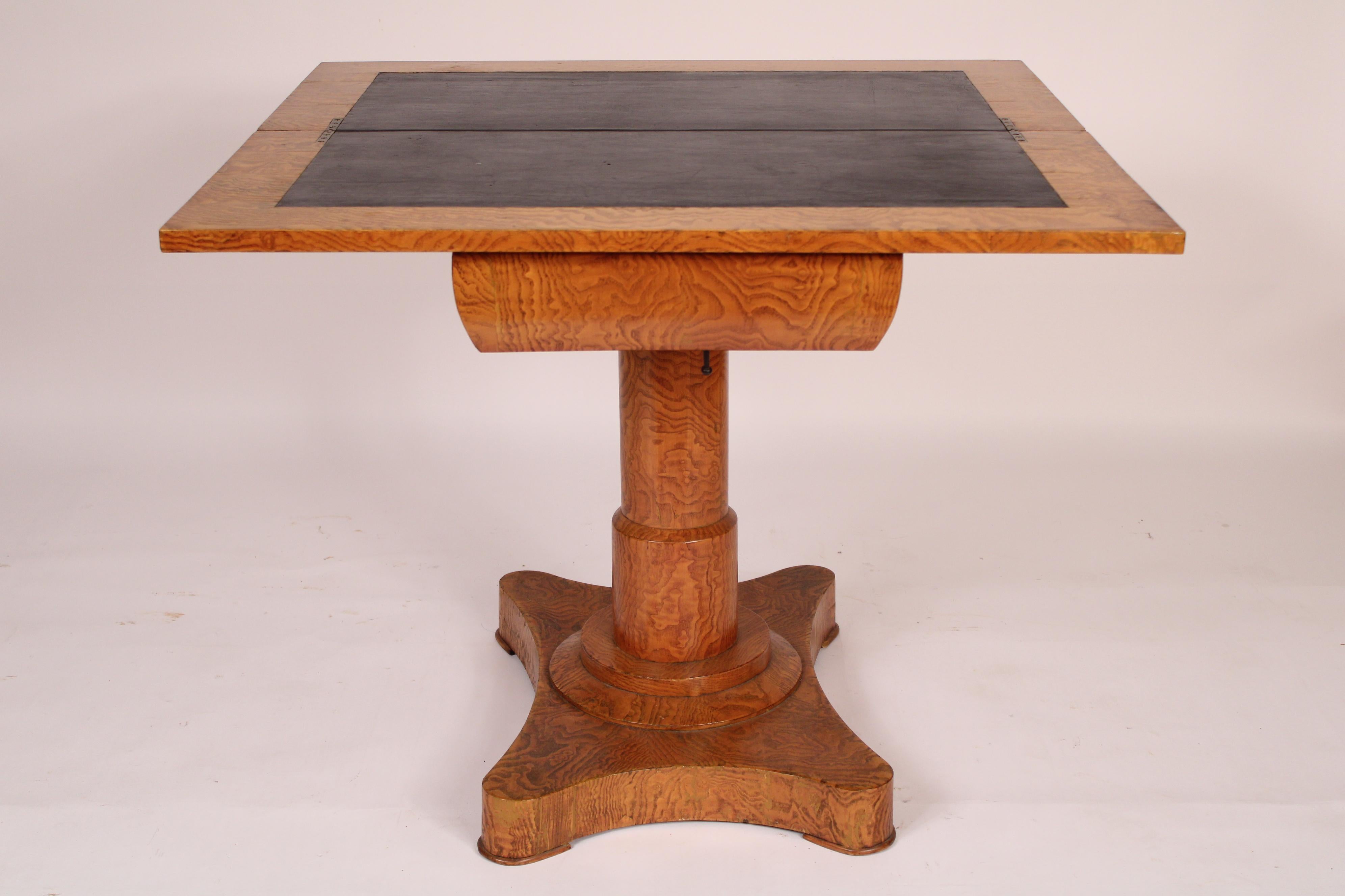 Pair of Biedermeier Ash Console Game tables For Sale at 1stDibs
