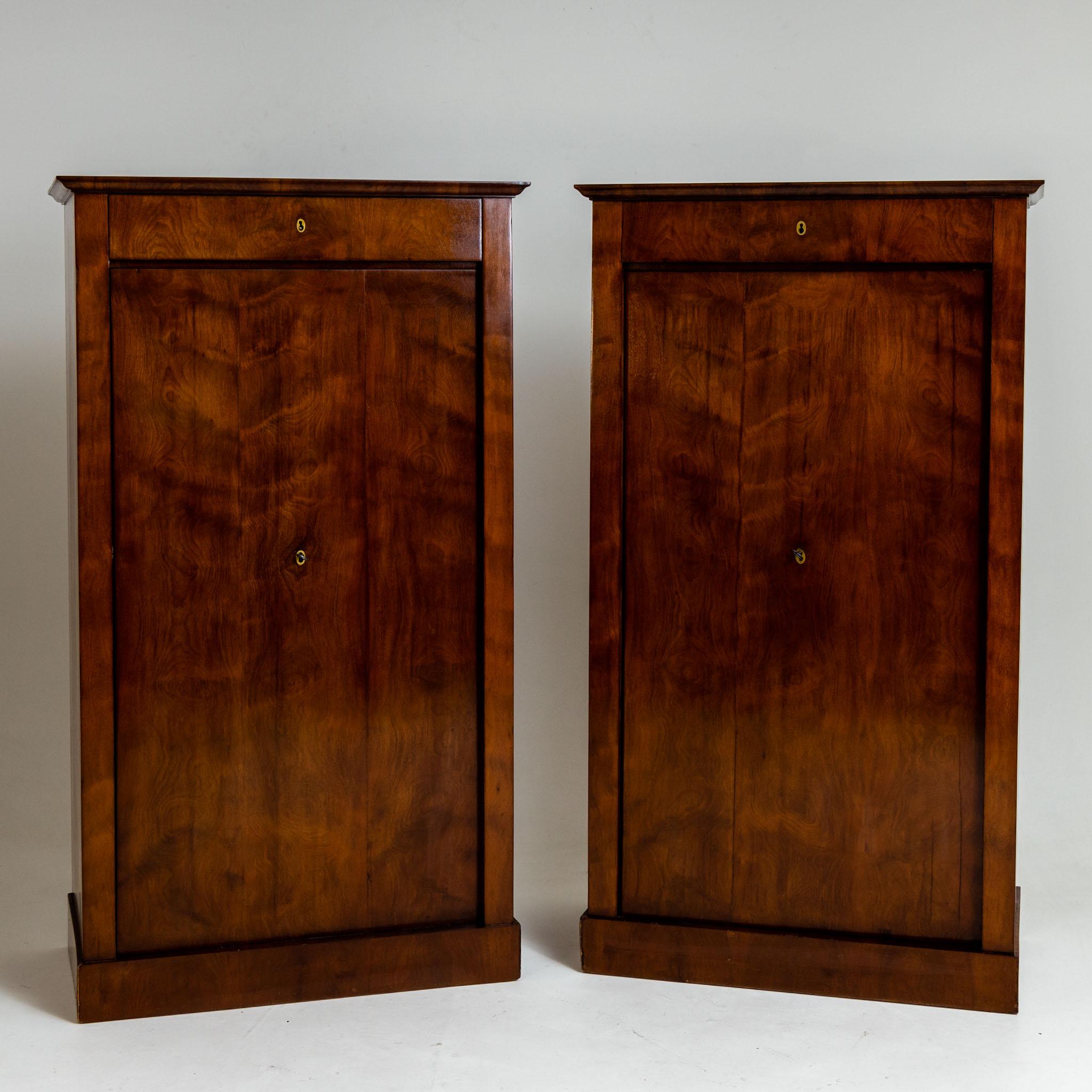 Pair of Biedermeier Mahogany Veneered Cabinets, Vienna, circa 1820 For ...