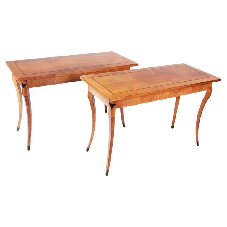 Pair of Biedermeier-Style Console Tables For Sale at 1stDibs