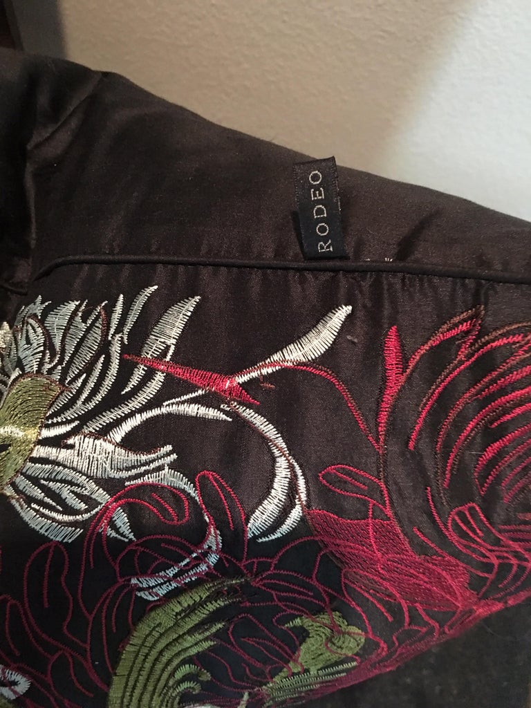 Pair of Bird Embroidered Luxe Throw Pillows by Rodeo Home Beverly Hills ...