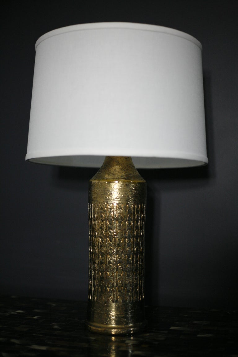 Pair of Bitossi Ceramic Lamps Gold Glaze, Italy, 1970 For Sale at ...