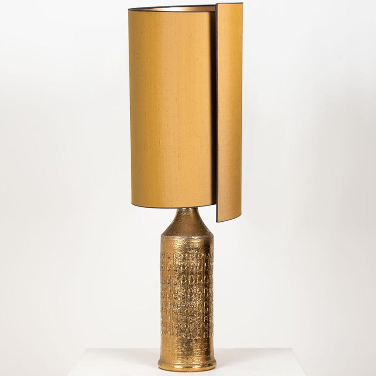 Pair of Bitossi Lamps for Bergboms, with Custom Made Shades by René Houben For Sale at 1stDibs
