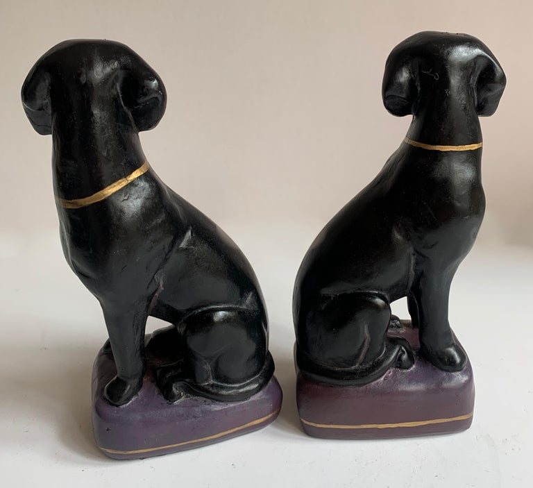 Pair of Black Labrador Retriever Bookends at 1stDibs