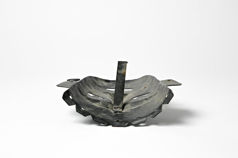 Pair of Black Metal Mask Wall Lighting Decoration 1970 Design For Sale ...