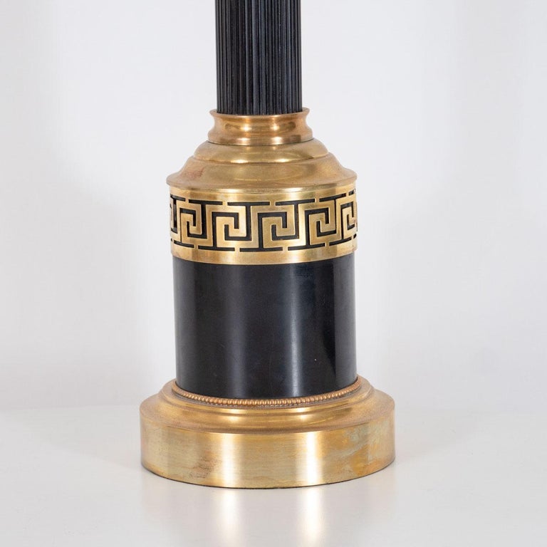 Pair of Black Neoclassical Table Lamps For Sale at 1stDibs