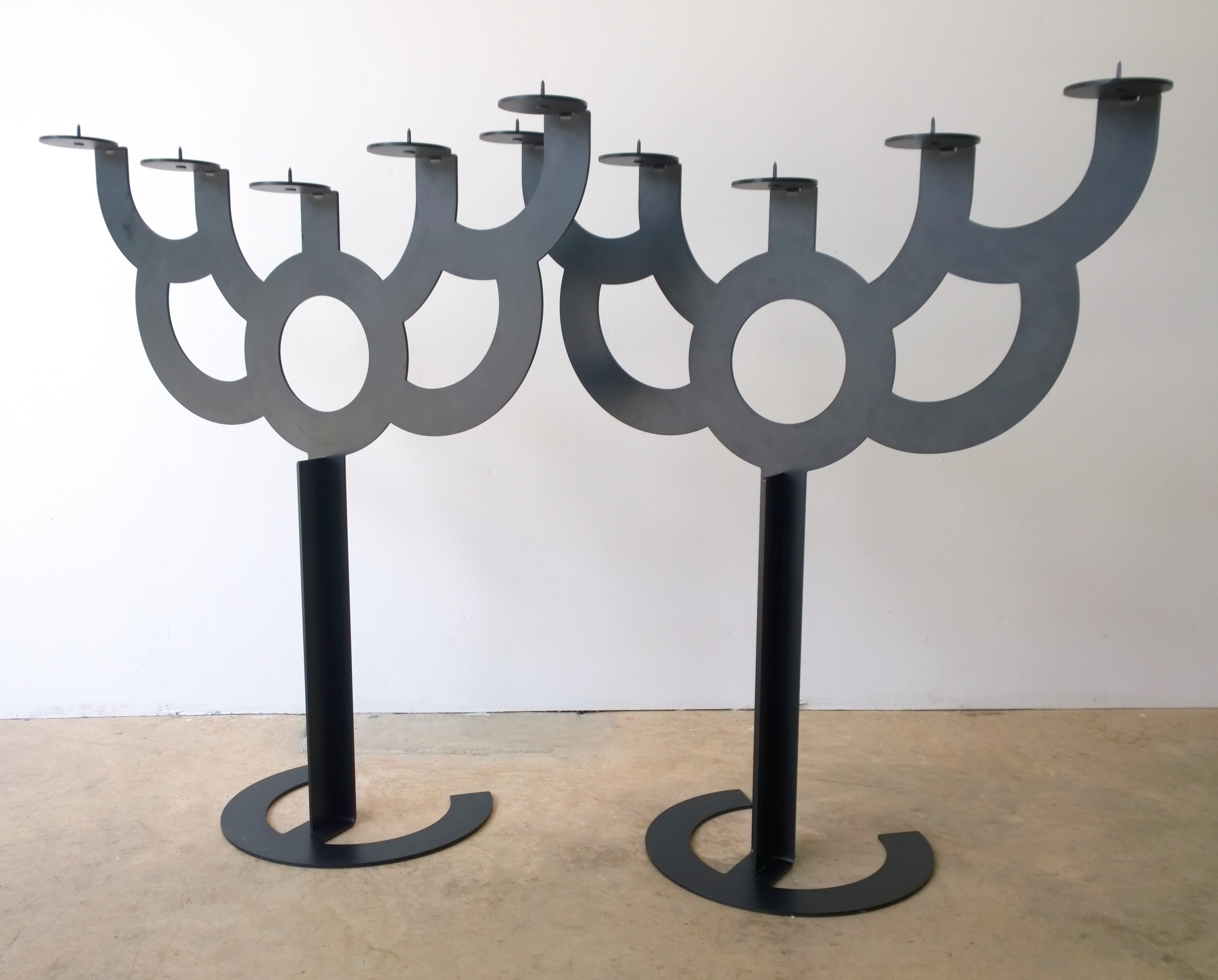Pair of Black Roderick Vos for Moooi Big Bold Floor Black Metal ...