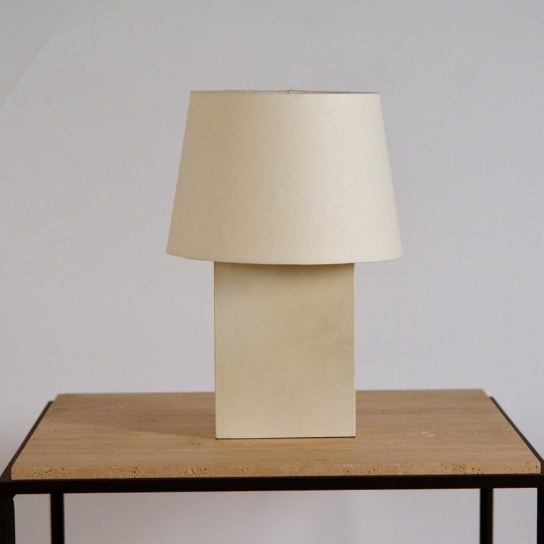 Pair of 'Bloc' Parchment Lamps with Parchment Paper Shades by Design ...