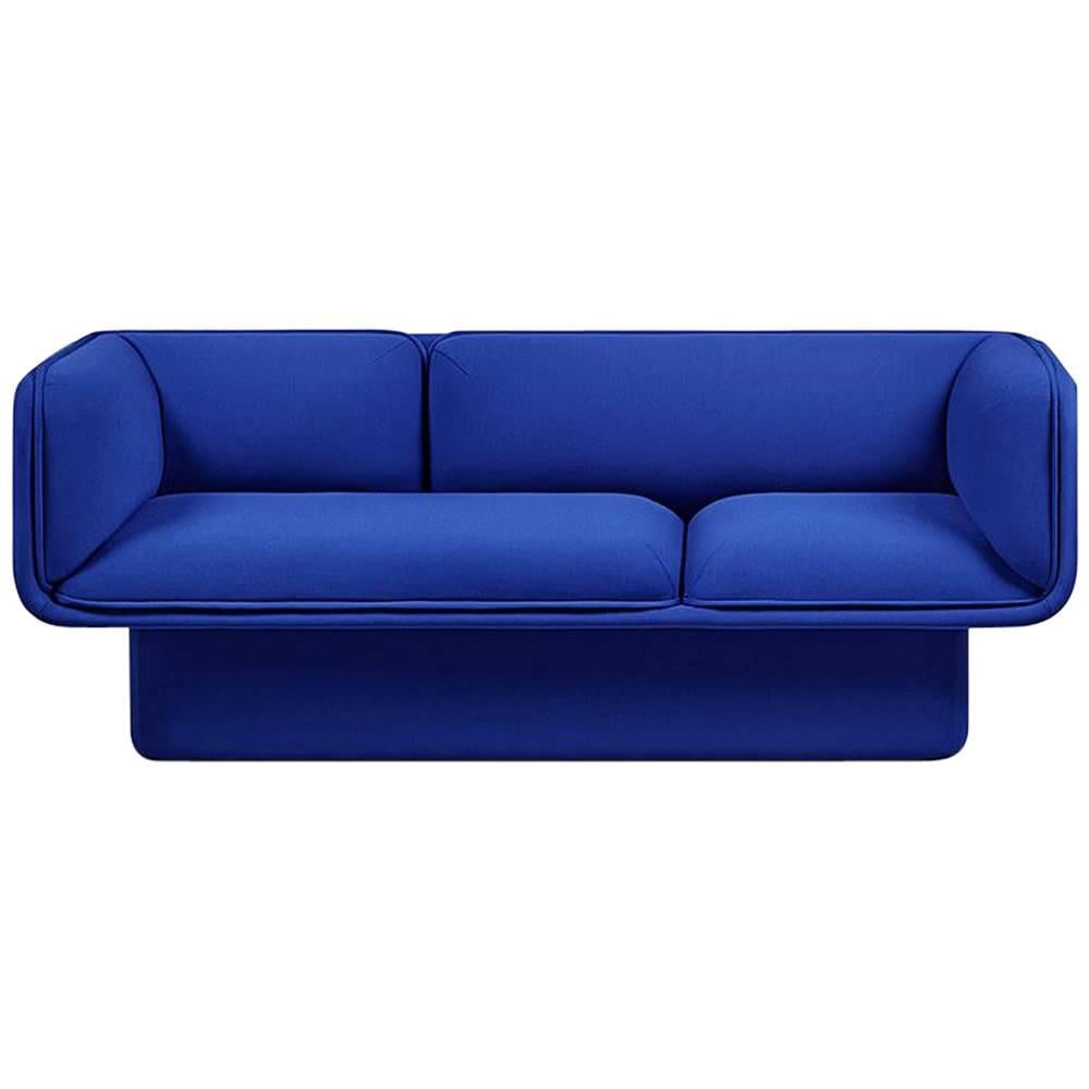 Pair of Block Blue Sofas, Studio Mut at 1stDibs