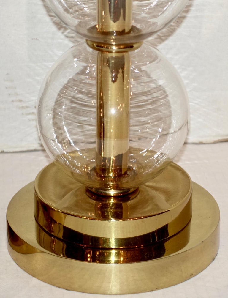 Pair of Blown Glass Table Lamps For Sale at 1stDibs